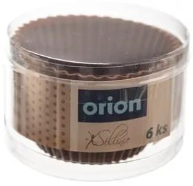 Orion Formička silikon košíček muffiny 6 ks hnědá