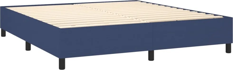 Box spring postel s matrací modrá 180x200 cm textil 3142039