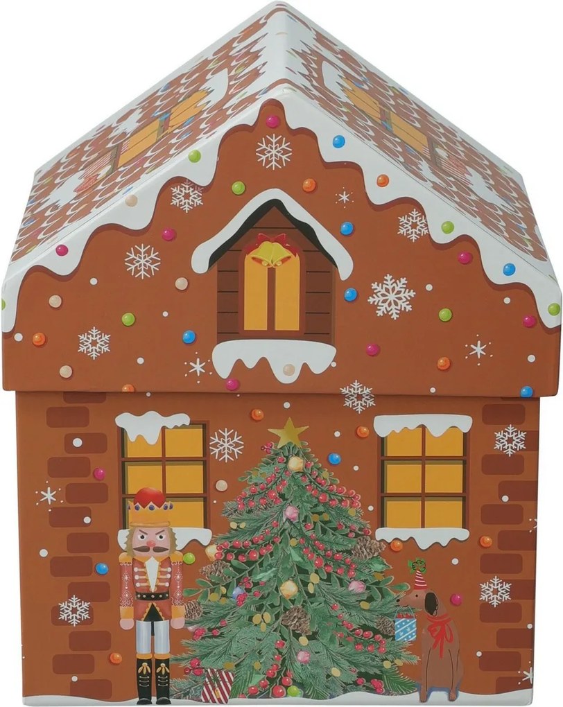 Sada vánočních dárkových krabic Cookie Houses, 2 ks, hnědá