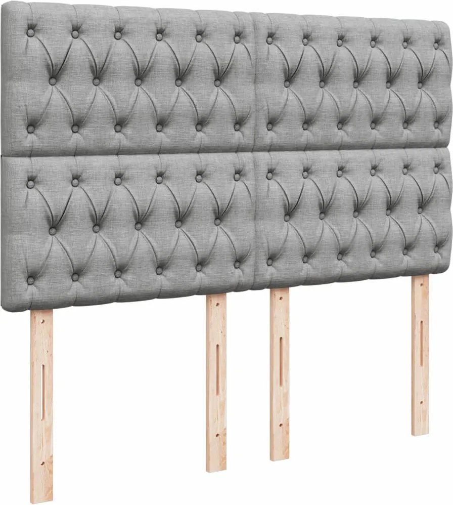 Box spring postel s matrací světle šedá 140 x 190 cm textil 3291670