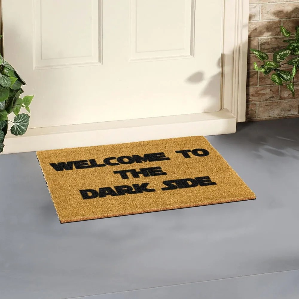 Rohožka z přírodního kokosového vlákna Artsy Doormats Welcome to the Darkside, 40 x 60 cm