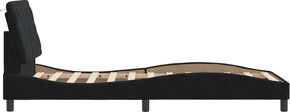 Rám postele bez matrace černý 90x200 cm samet 3207901