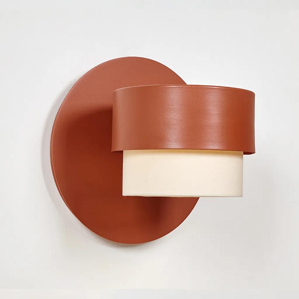 Moderní nástěnná lampička Kan Wall XL Barva svítidla: Terracotta, Dekor: Cotonet bílý