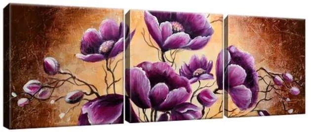 Tištěný obraz Rostoucí fialové květy 90x30cm 1506A_3A