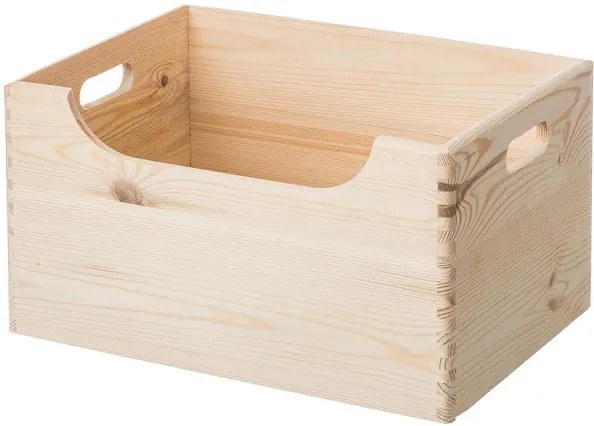 Dřevobox Dřevěný box na ovoce s výkrojem