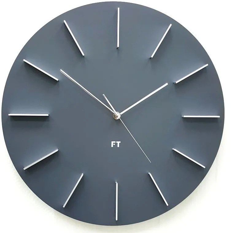 Designové nástěnné hodiny future time ft2010gy round grey 40cm