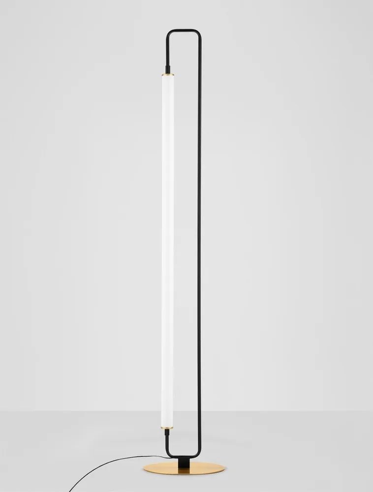 Bílá/matně černá kovová LED stojací lampa (výška 150 cm) Wetro – Nova Luce