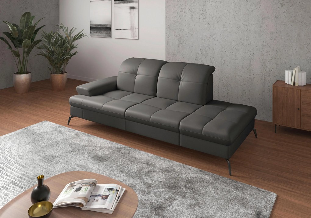 XXXLutz LENOŠKA, kůže, antracitová Sit & More - Online Only sedačky - 00014401216Q