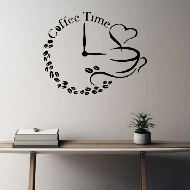 Samolepka Coffe time hodiny