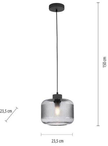 Paul Neuhaus 2005-25 - Lustr na lanku BOLETUS 1xE27/10W/230V pr. 23,5 cm šedá