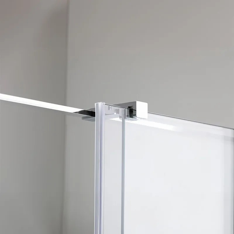 BPS-koupelny Posuvné sprchové dveře HYD-ATA-CH-A 100 chrom/transparent pro instalaci do niki - bez vaničky