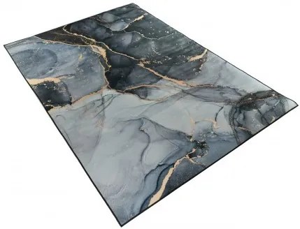 Koberec CRYSTAL PRINT CR-6 šedý / černý