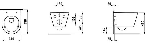 Laufen Kartell WC závěsné Rimless, bílá lesklá H8203330000001