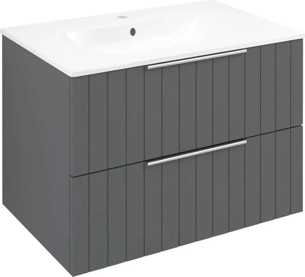 Sapho Cirasa - Umyvadlová skříňka Strip 70x52x46 cm, 2x zásuvka, carina CR701-4141S