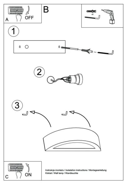 Sollux SL.SL.0874 - Nástěnné svítidlo ATENA 1xE27/60W/230V černá