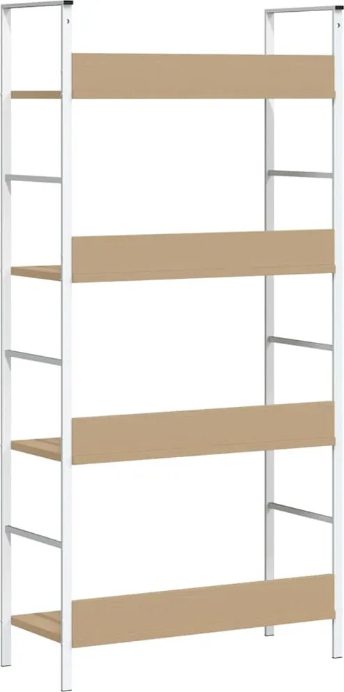 4patrová knihovna dub 60 x 27,6 x 124,5 cm kompozitní dřevo 288225