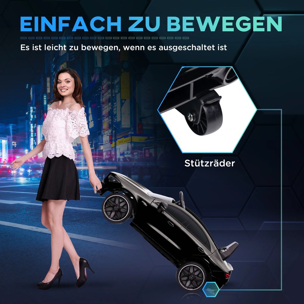 AIYAPLAY dětské elektrické autíčko 12V dětské autíčko s dálkovým ovládáním, hudba, elektrické vozidlo se světlem, připojení USB/MP3, funkce zpětného …