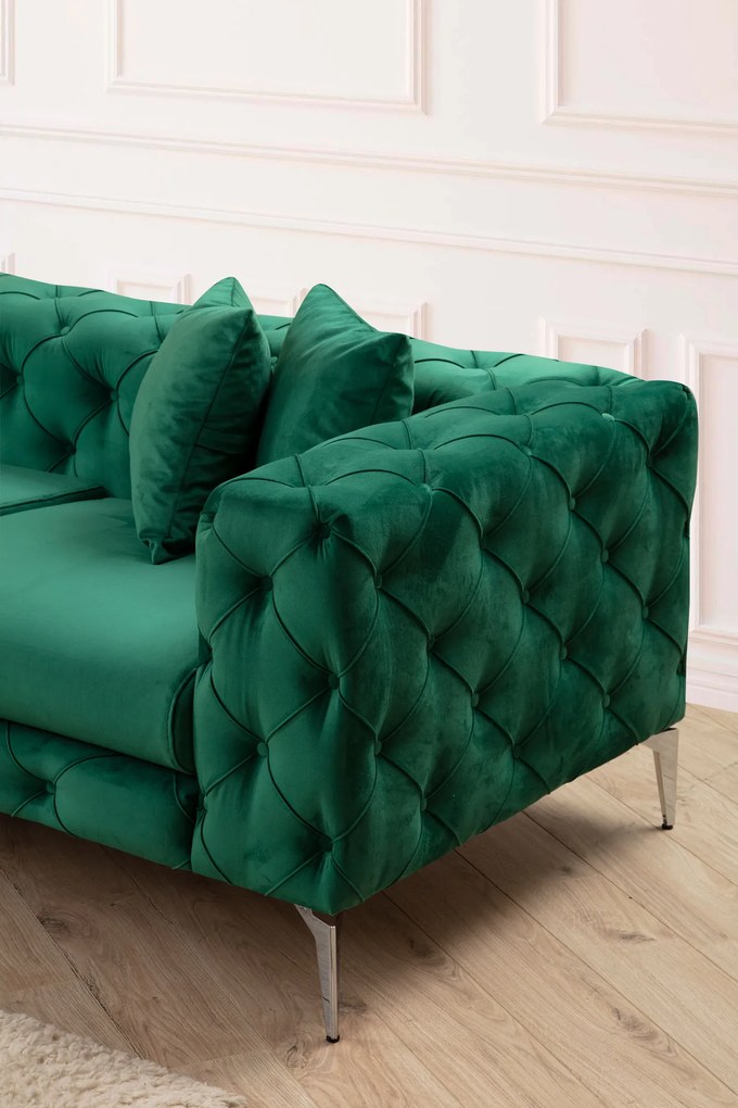 Atelier del Sofa Rohová sedací souprava Como Left - Green, Zelená