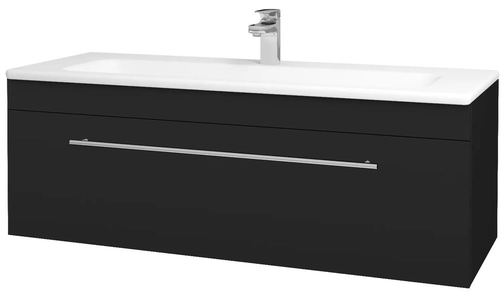 Dřevojas Koupelnová skříň ASTON SZZ 120 Varianta: N01 Bílá lesk / Úchytka T05 / D04 Dub