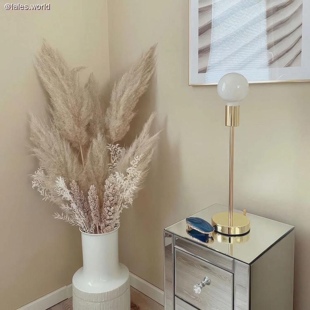 creative cables Kovová stolní lampa Alzaluce Velikost: 20 cm, Barva: Matný chrom