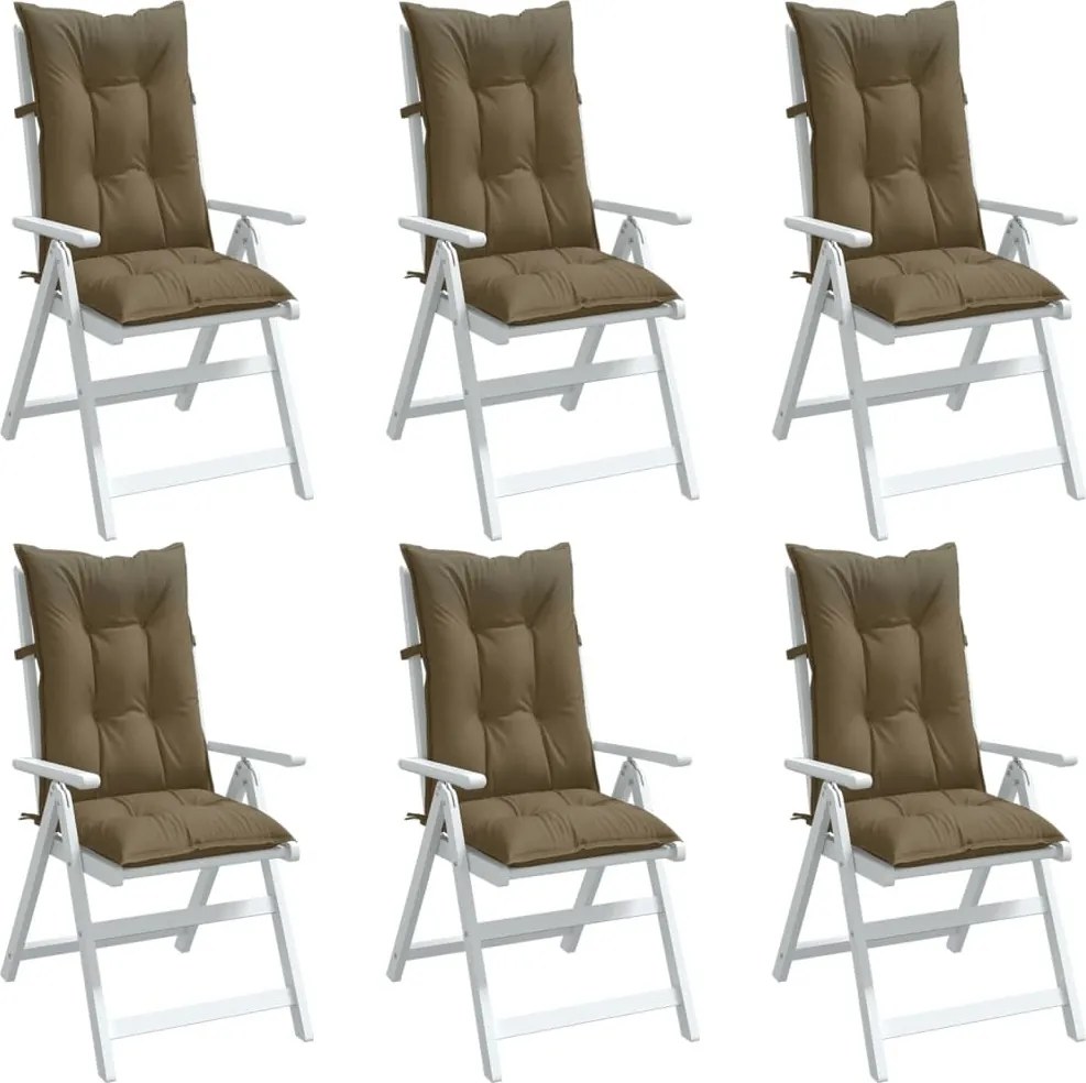 vidaXL Souprava polštářů pro vysokou židli 6 ks Polyester [4002357] Barva: melanžová taupe