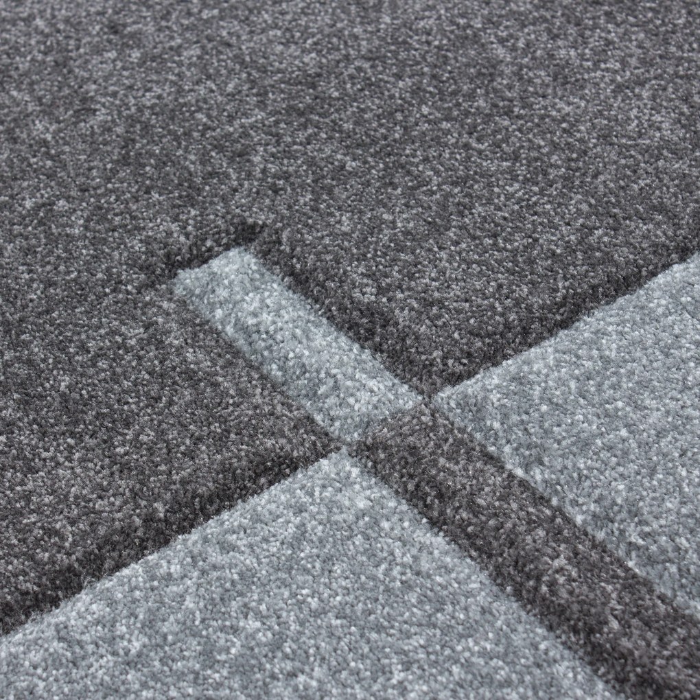 Ayyildiz, Kusový koberec Hawaii 1310 grey, 120x170, černá, kancelář