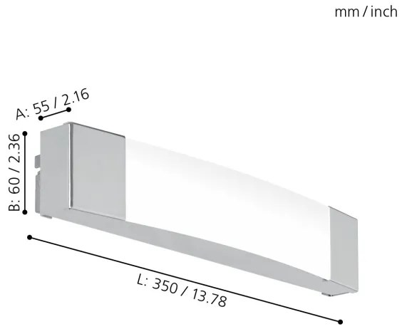 Eglo 97718 - LED Koupelnové zrcadlové svítidlo SIDERNO LED/8,3W/230V IP44
