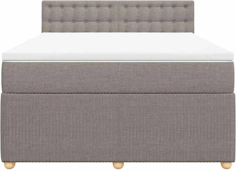 Box spring postel s matrací taupe 140x190 cm textil 3287469