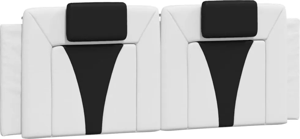 Postel Viana s matrací bílá a černá 140 x 190 cm umělá kůže 3208795