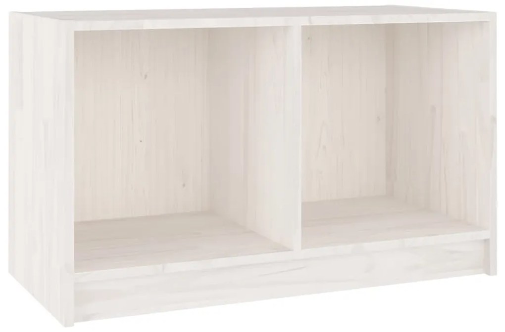 809943 vidaXL TV stolek bílý 70 x 33 x 42 cm masivní borové dřevo