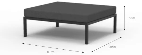 Zahradní nábytek v setu SILAS Smrk Černá Grafit S přikrývkou