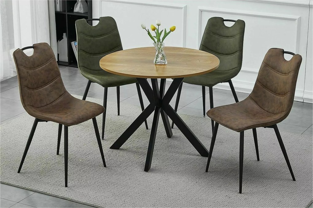 Jídelní stůl Talia II 90 cm dub přírodní/černý