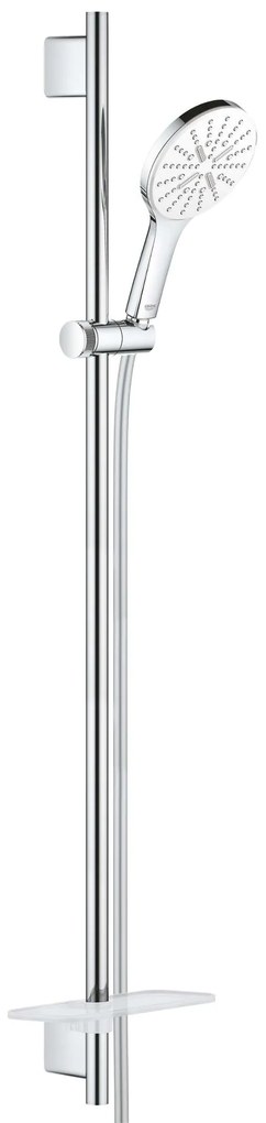 Grohe Rainshower SmartActive - Sada sprchové hlavice 130, 3 proudy, tyče 90 cm a hadice, měsíční bílá 26578LS0