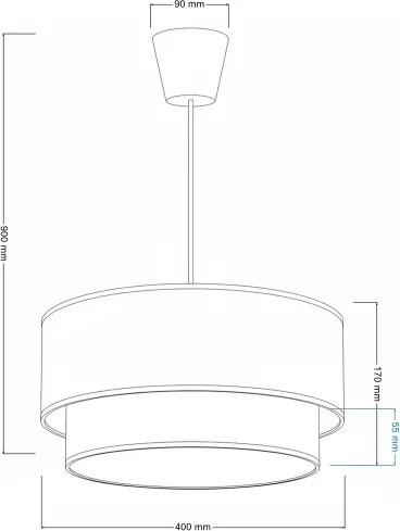 Brilagi - LED Lustr na lanku BOHO ECO 1xE27/10W/230V pr. 40 cm hnědá/krémová