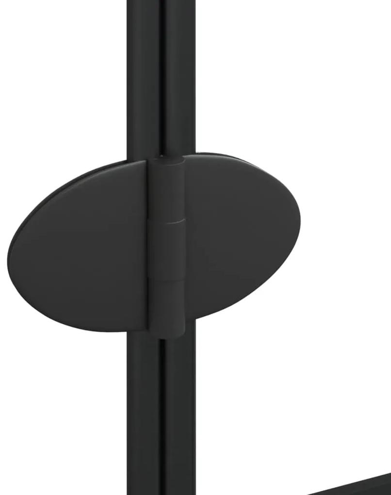 vidaXL Skládací sprchový kout ESG 120 x 140 cm černý