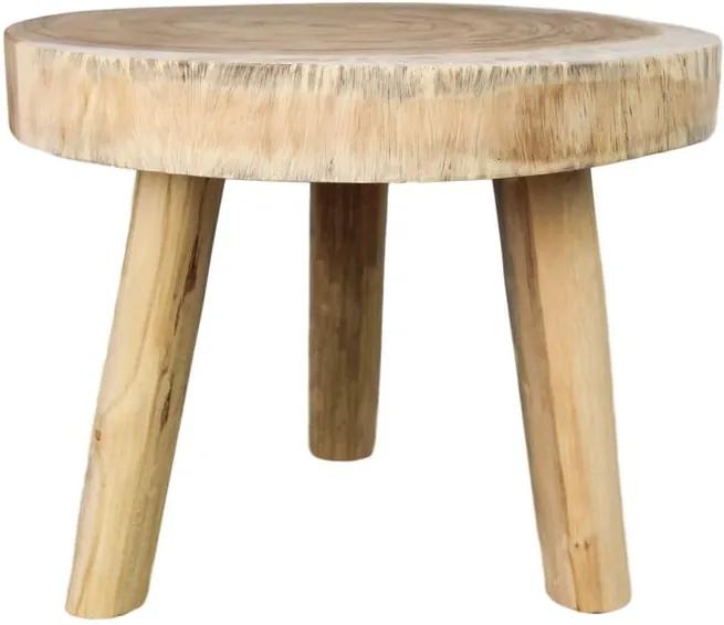 Příruční dřevěný stolek HSM collection Munggur, ⌀ 45 cm