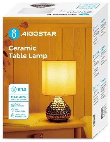 Aigostar - Stolní lampa 1xE14/40W/230V chrom