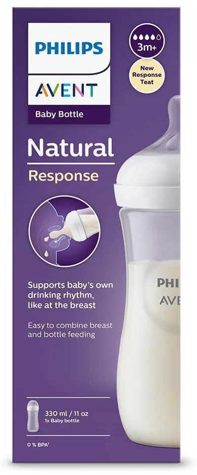 Avent Láhev Natural Philips Response 330 ml, 3 m+