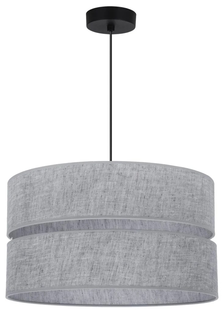 Závěsné svítidlo Jen, 1x šedé textilní stínítko, (fi 40 cm), b