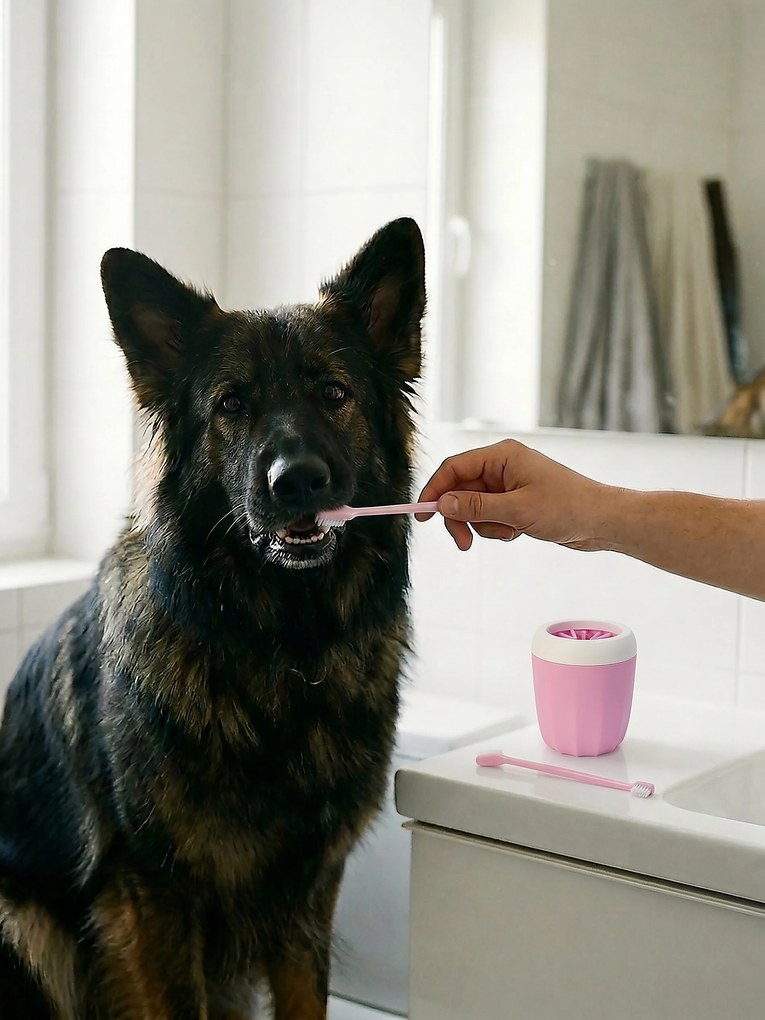 Sinsay - Sada na čištění pro psa a kočku - pastelová růžová