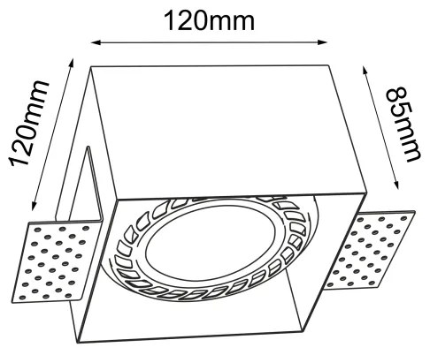 Brosline 3268 - Podhledové svítidlo CAGE 1xGU10/18W/230V černá