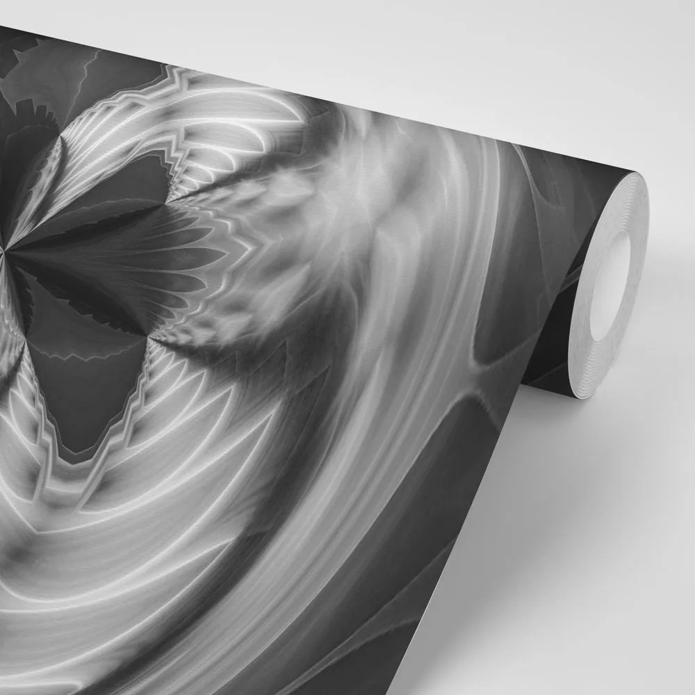 Samolepící tapeta umělecká abstrakce v černobílém