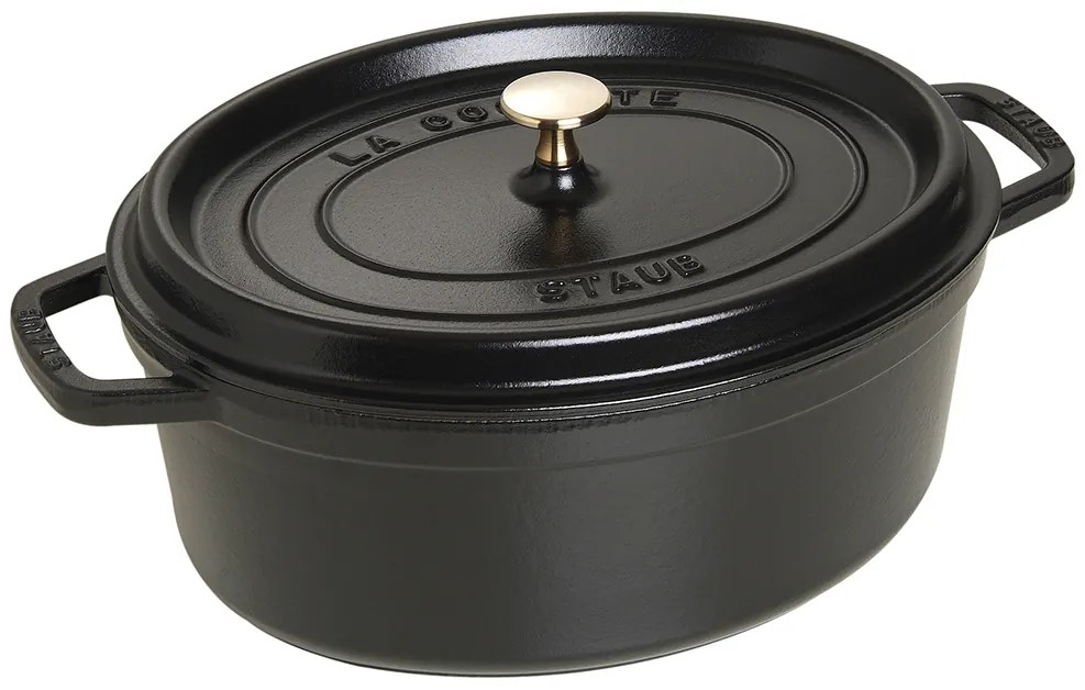 Staub Oválný hrnec, černá V 6,5 l