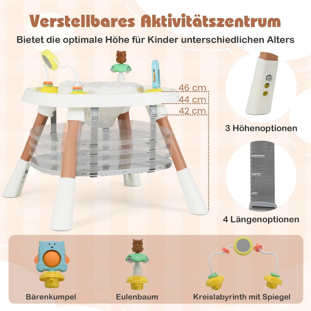 Costway 16-v-1Přestavitelná vysoká židle s odnímatelným tácem a5-Sada dětského