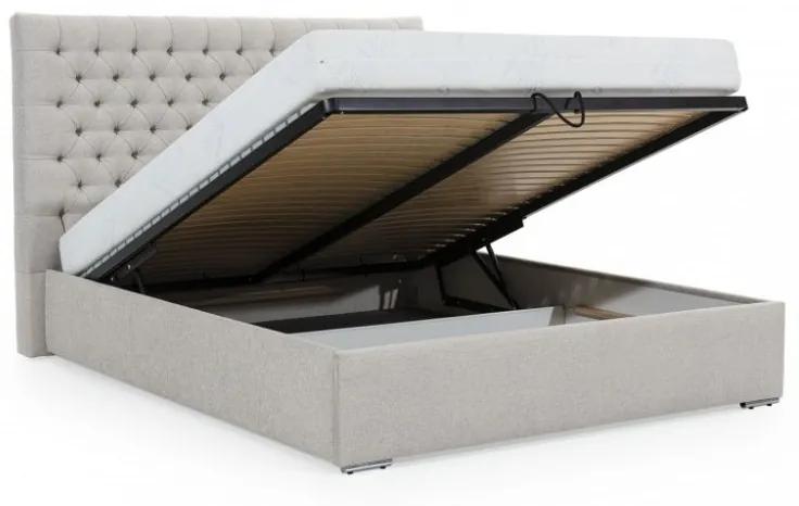Elegantní čalouněná postel FEATHER 200x200 cm Solar 2 Ano přidat pufu
