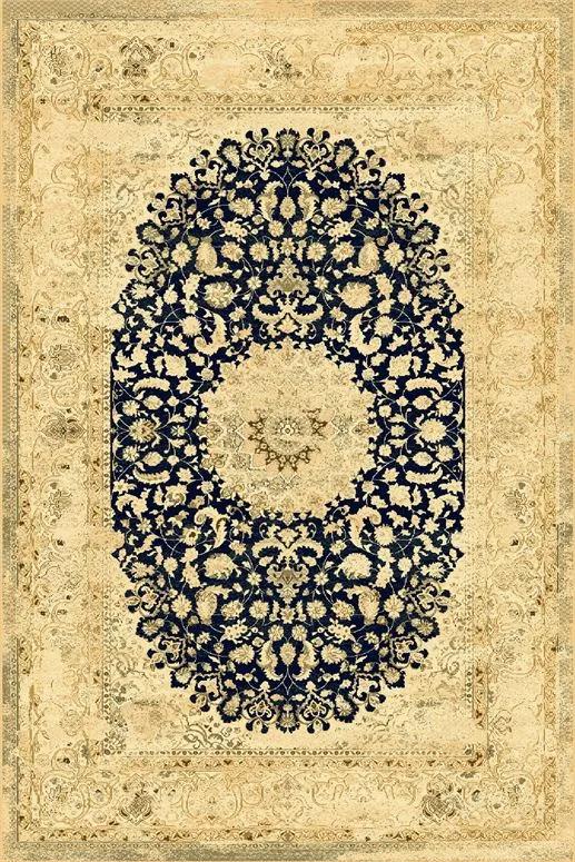 Kusový koberec vlněný Dywilan Superior Piemonte Velvet Blue béžový Rozměr: 235x350 cm