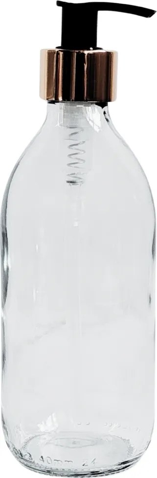 Dávkovač mýdla STELLA 330 ml s černo-zlatým dávkovačem