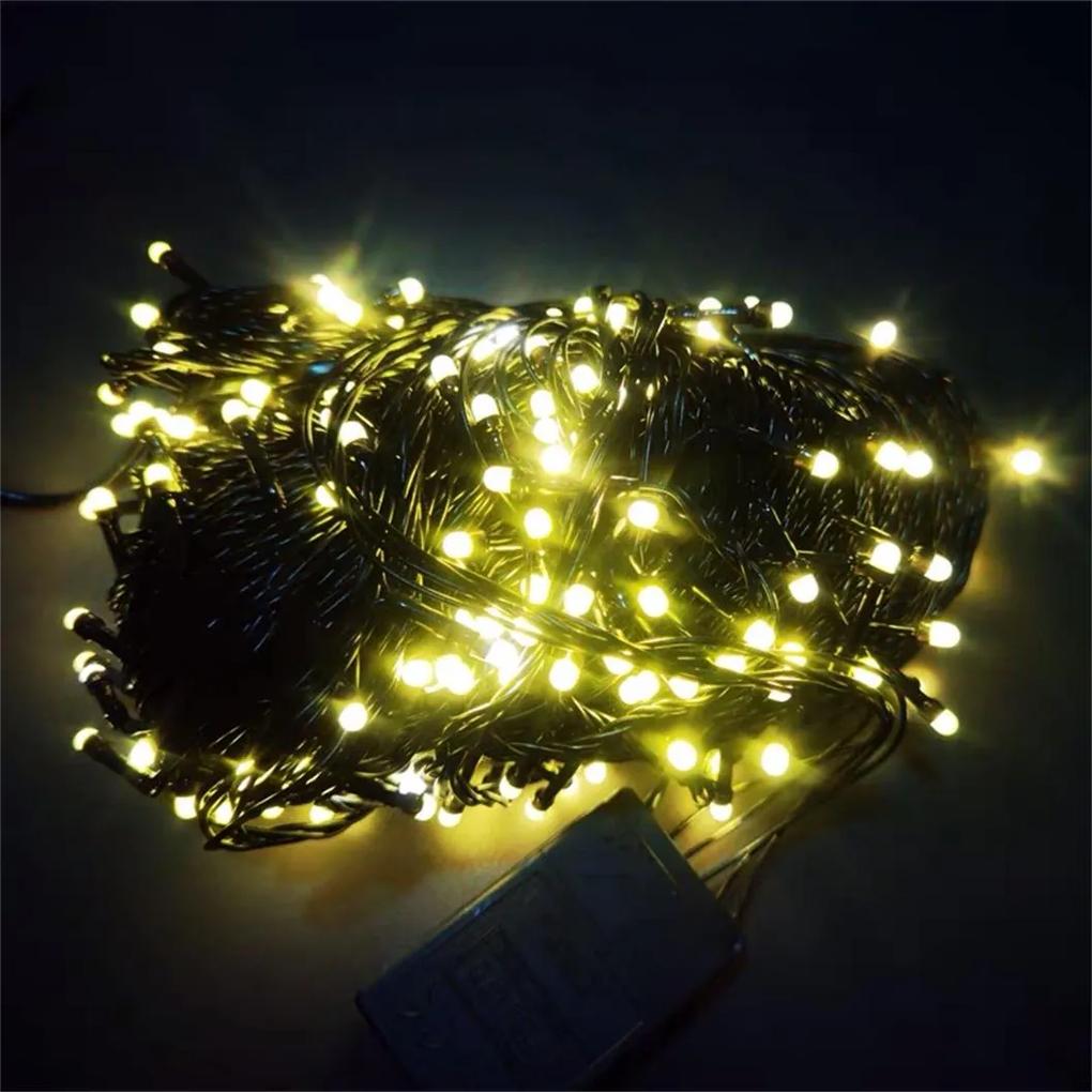 HJ Venkovní vánoční osvětlení, světelný řetěz 21m 210LED - Barevné LED barva: RGB