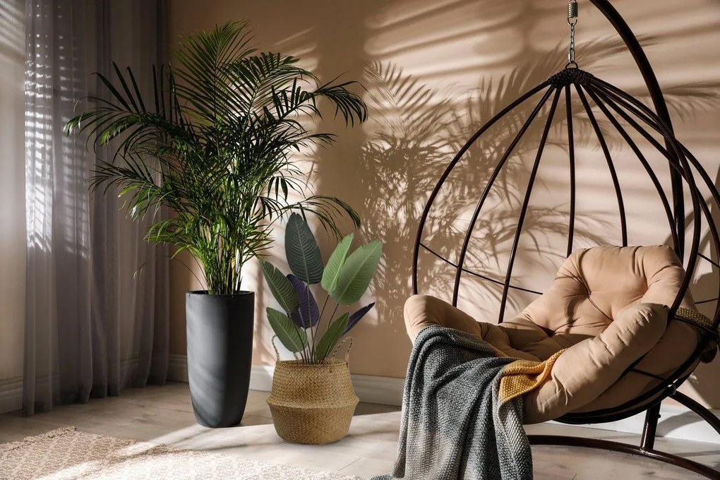 Tutumi, pletený přírodní koš ve stylu Boho 381180B, hnědá, HOM-06661