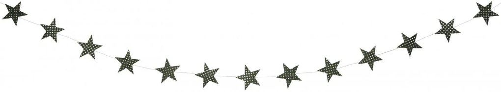 MADAM STOLTZ Girlanda s hvězdičkami Glitter, černá barva, papír